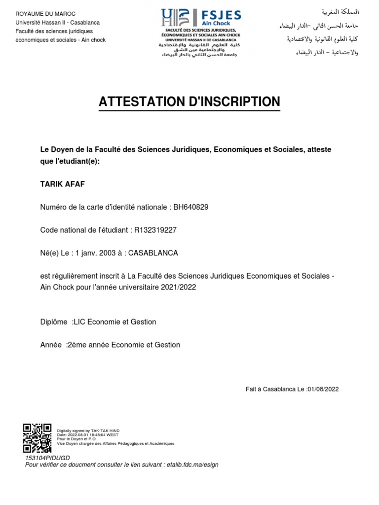 Attestation | PDF
