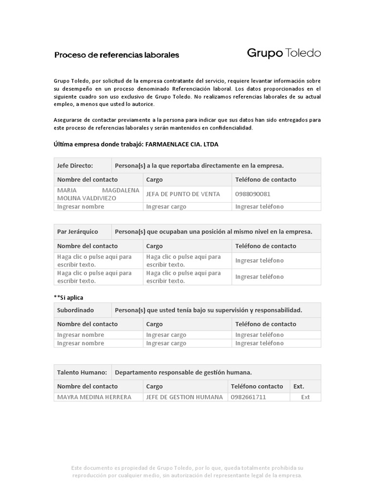 Formato Solicitud de Referencias | PDF