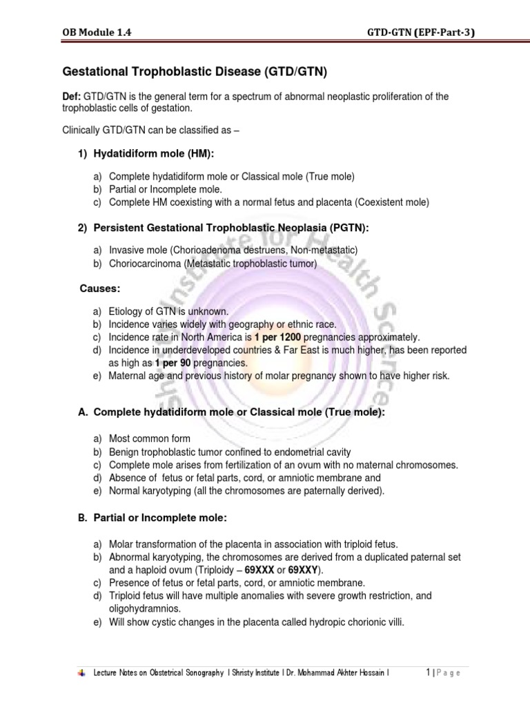 OB M02 Ch2.1 GTD GTN | PDF | Human Reproduction | Human Pregnancy