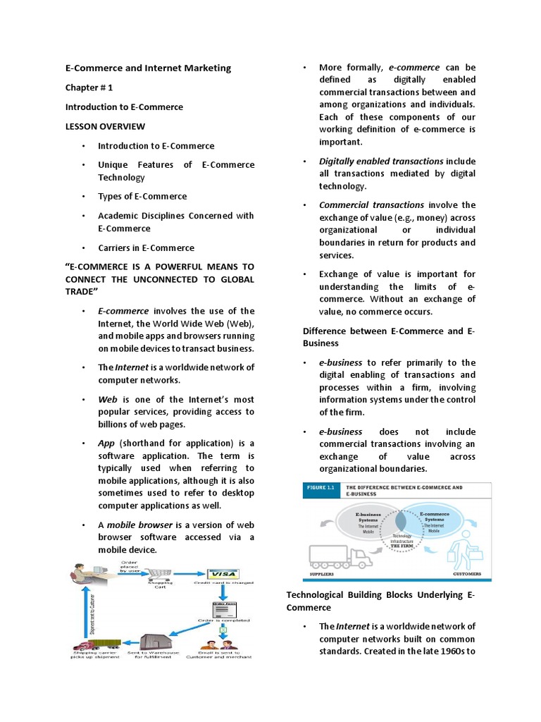 Introduction to E-Commerce Concepts | PDF | Business | Computers