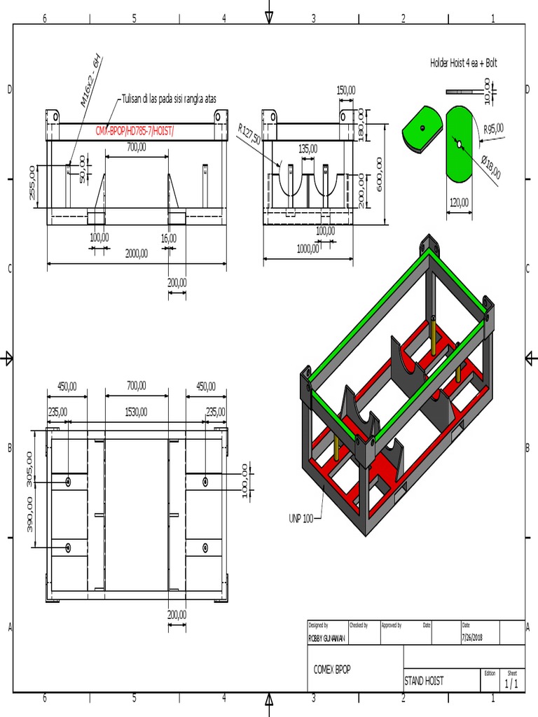 Assembly drawing of a stand hoist | PDF