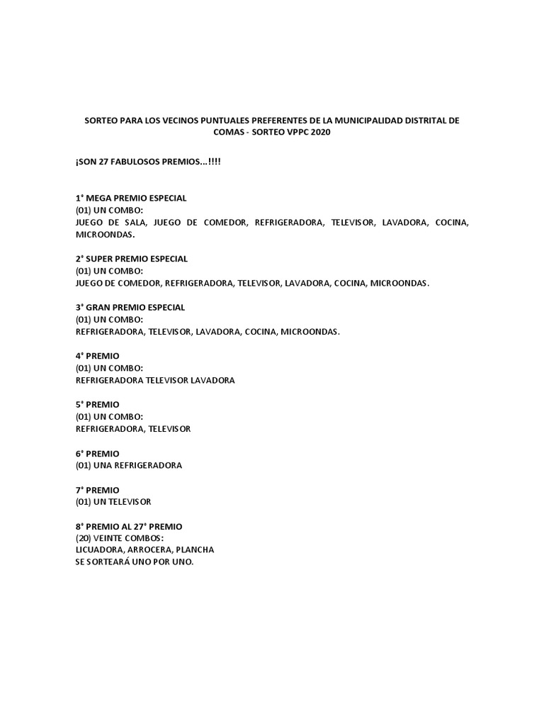 Padron Final Publicar 01 | PDF