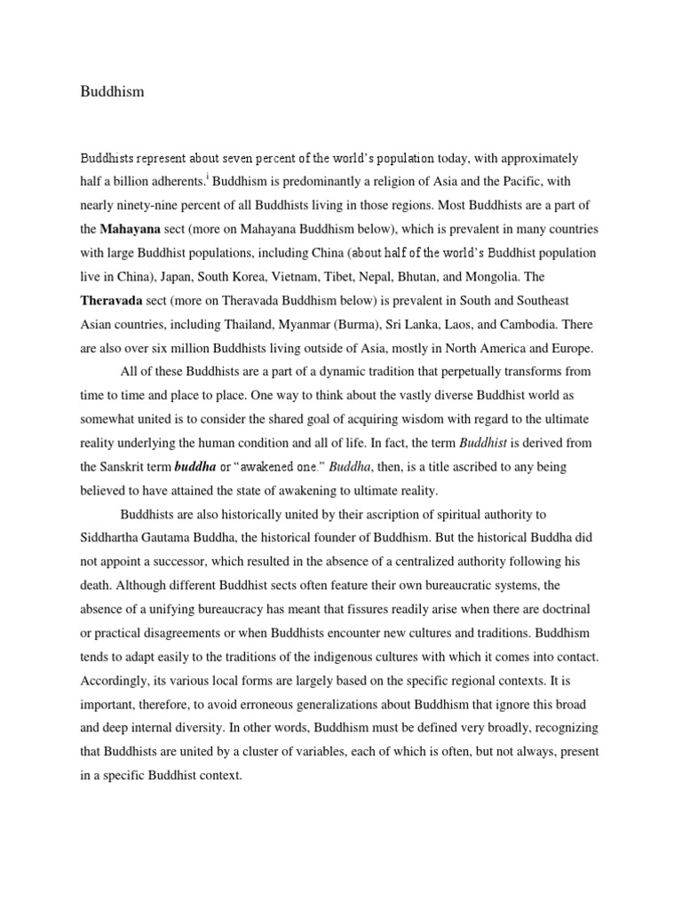 Buddhism: The Teachings of Siddhartha Gautama | PDF | Karma | Mahayana