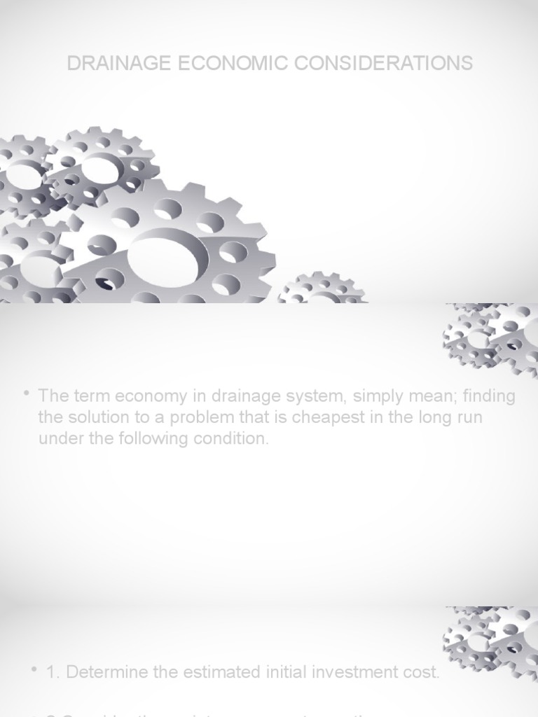 Drainage Economic Considerations | PDF