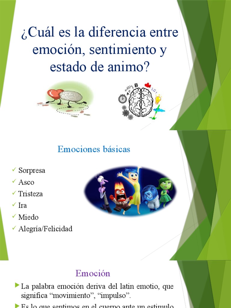 Diferencias entre emoción, sentimiento y ánimo | PDF | Relaciones ...