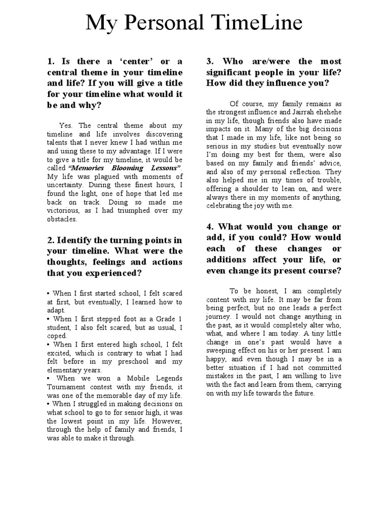 PerDev Personal Timeline | PDF