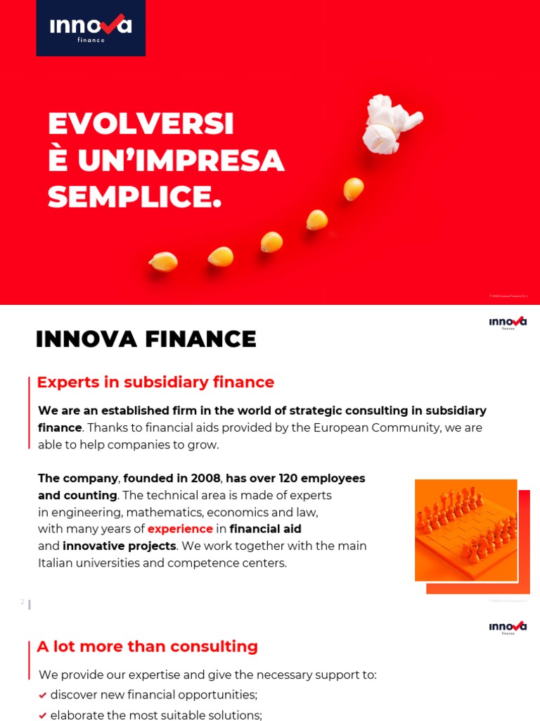 Innova Finance - Overview PDF | PDF | Consultant | Innovation