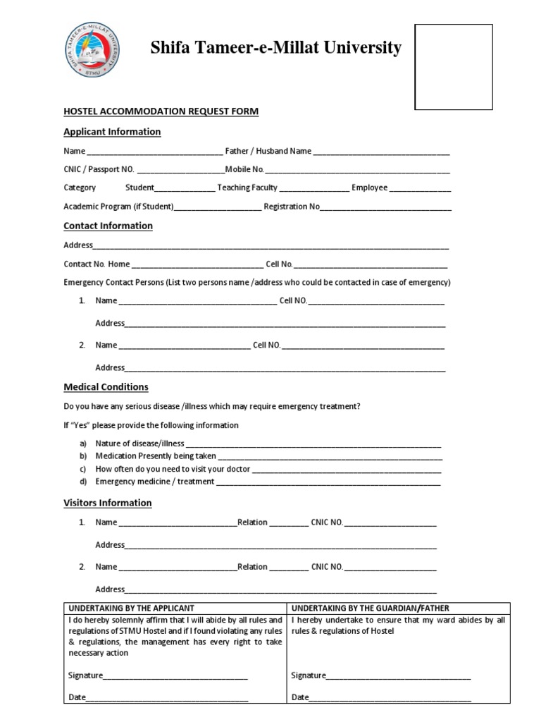 Hostel Accomodation Request Form PDF | PDF | Justice | Crime & Violence