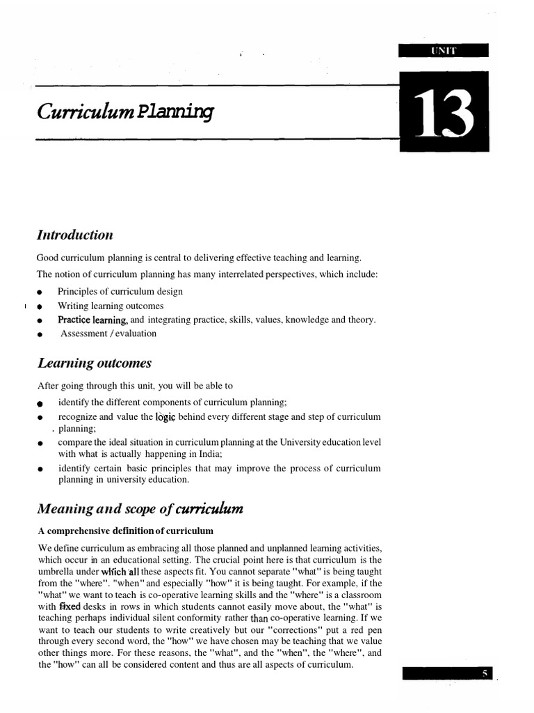 Unit 13 PDF | PDF | Curriculum | Learning