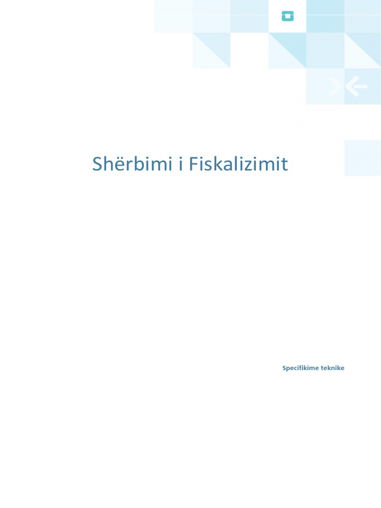 Fiscalization Service - Technical - Alb - v02 | PDF