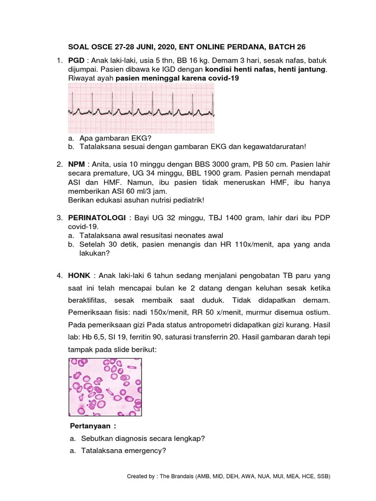 Soal Osce 27-28 Juni 2020 | PDF