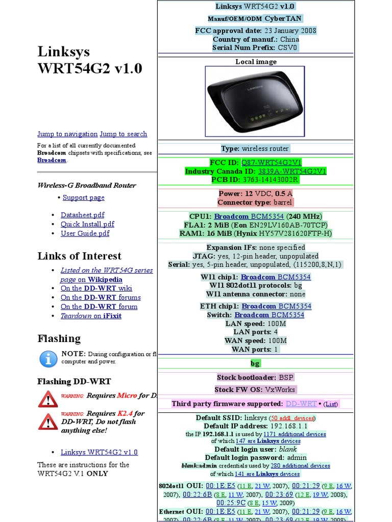 Linksys WRT54G2 v1-0 | Download Free PDF | Computer Engineering ...
