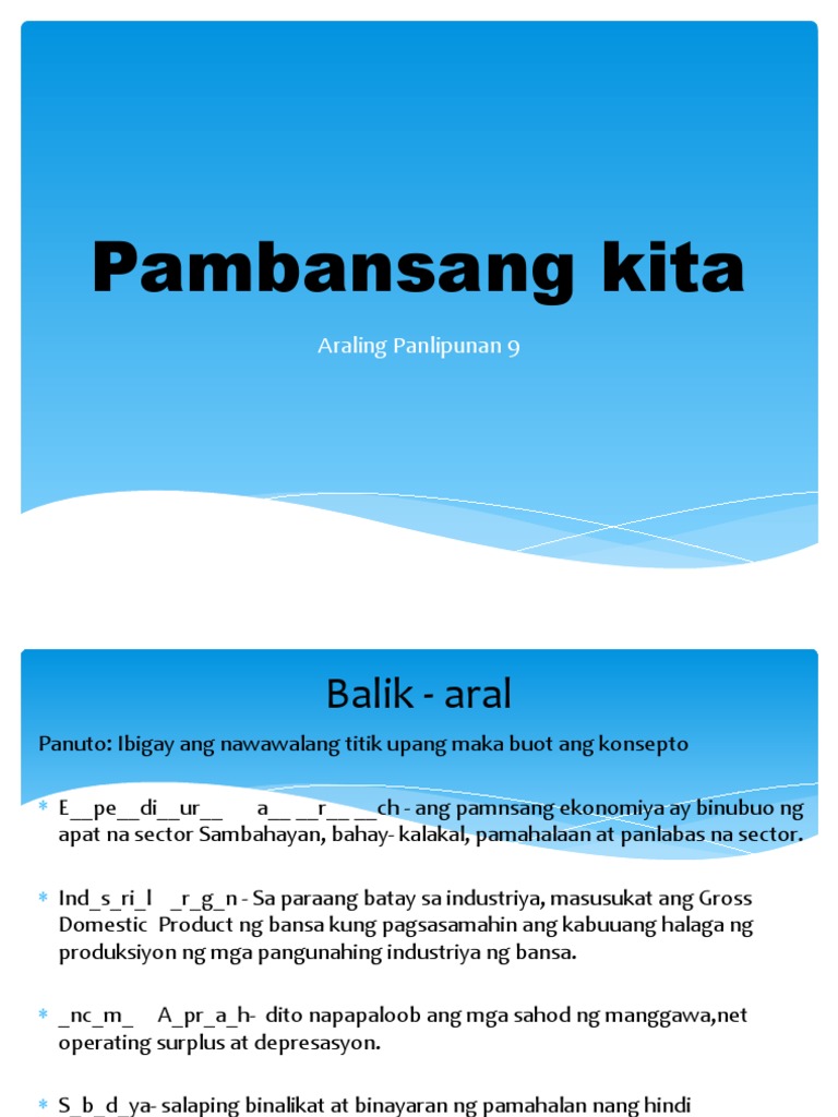Limitasyon Sa Pambansang Kita | PDF