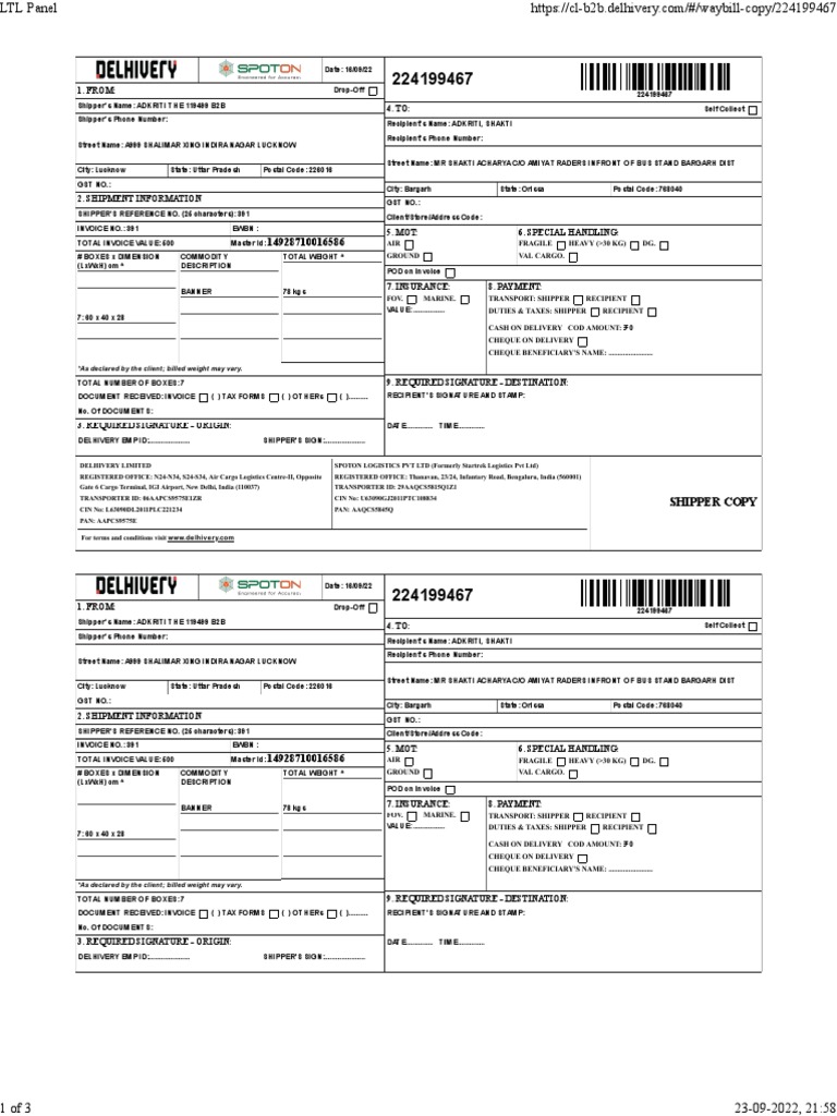 Shakti Traders | PDF | Cargo | Invoice