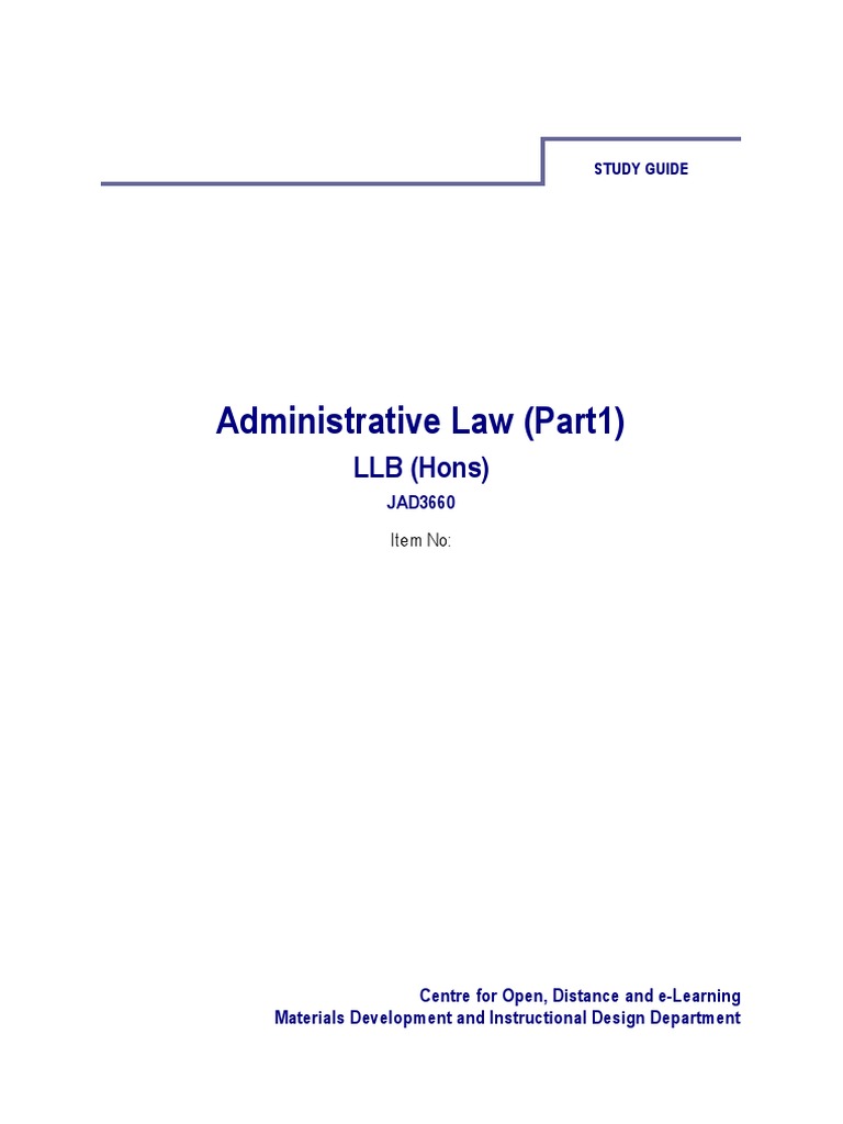 Admin Law Study Guide Part 1 PDF | PDF | Administrative Law | Study Skills