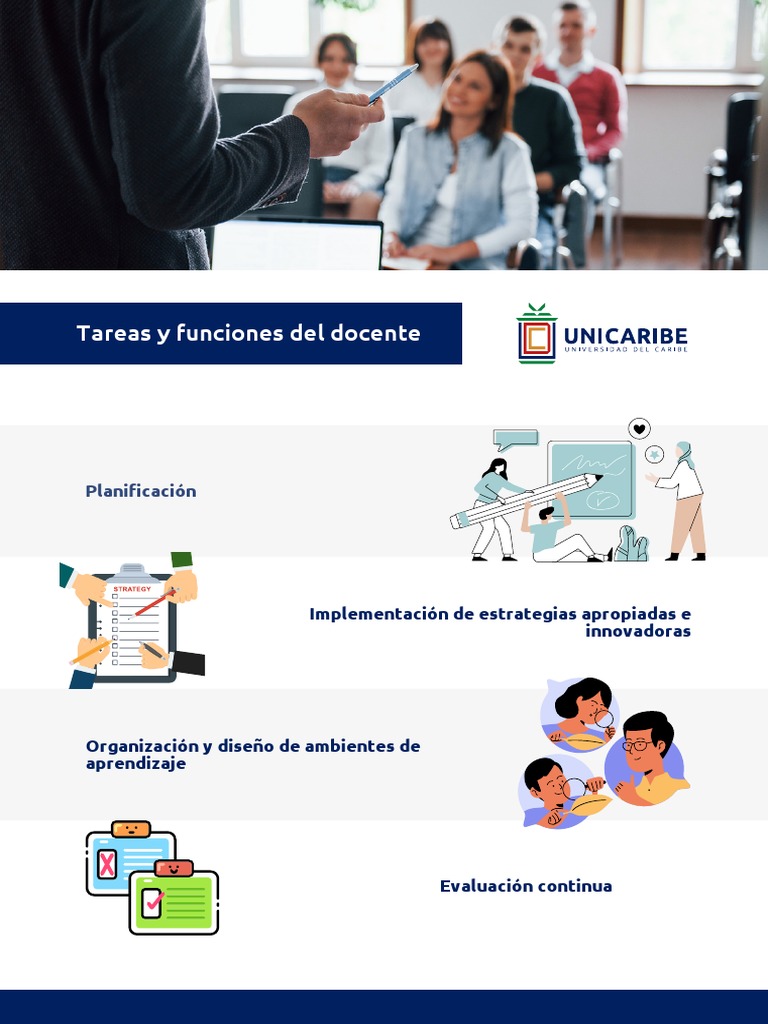 Tareas y Funciones Del Docente UNICARIBE | PDF