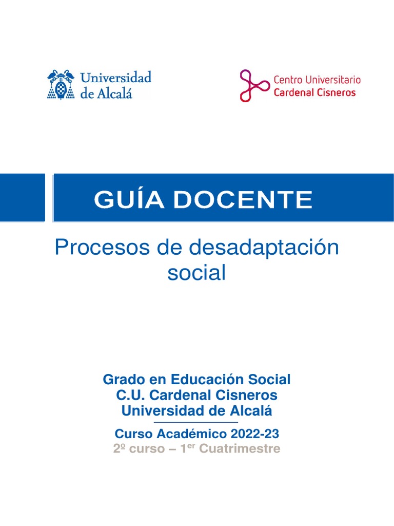 PROCESOS DE DESADAPTACIÓN SOCIAL | PDF | Evaluación | Maestros