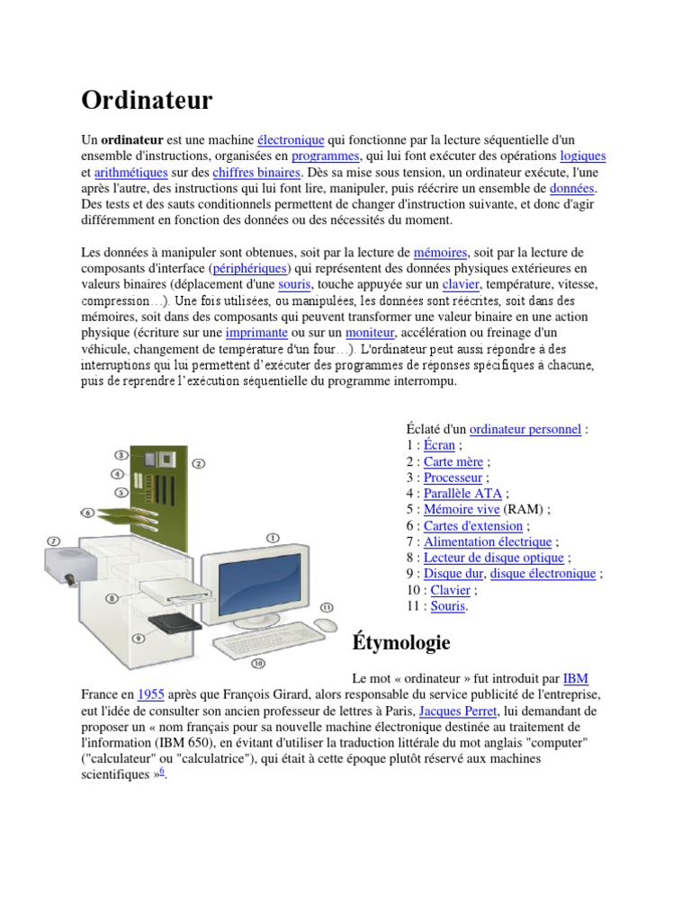 Ordinateur | Télécharger gratuitement PDF | Programme informatique | Programmation