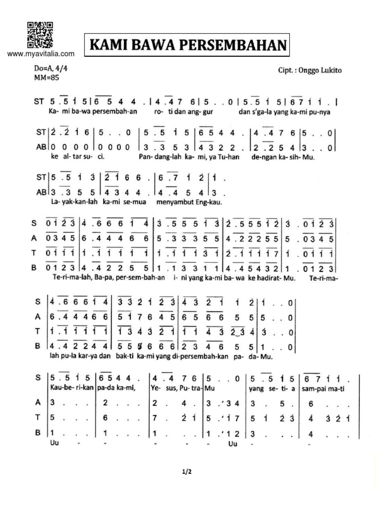 Kami Bawa Persembahan Onggo Lukito | PDF