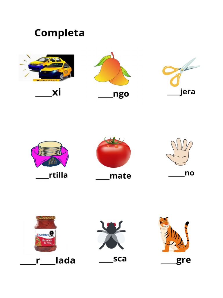 Completa Con Silabas 2 | PDF