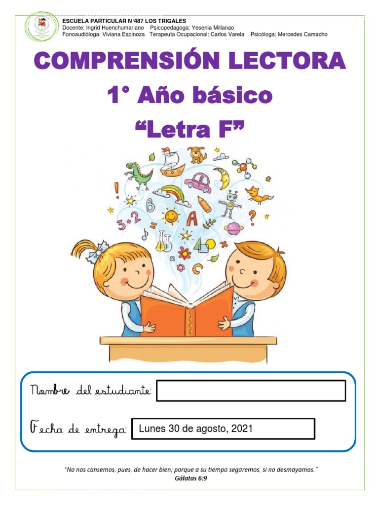 Cuadernillo Letra F (Final) PDF | PDF | Ciencia cognitiva | Aprendizaje