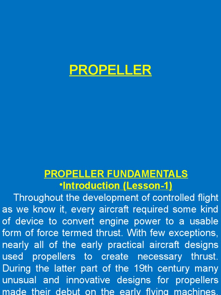 Propeller | PDF | Airfoil | Propeller