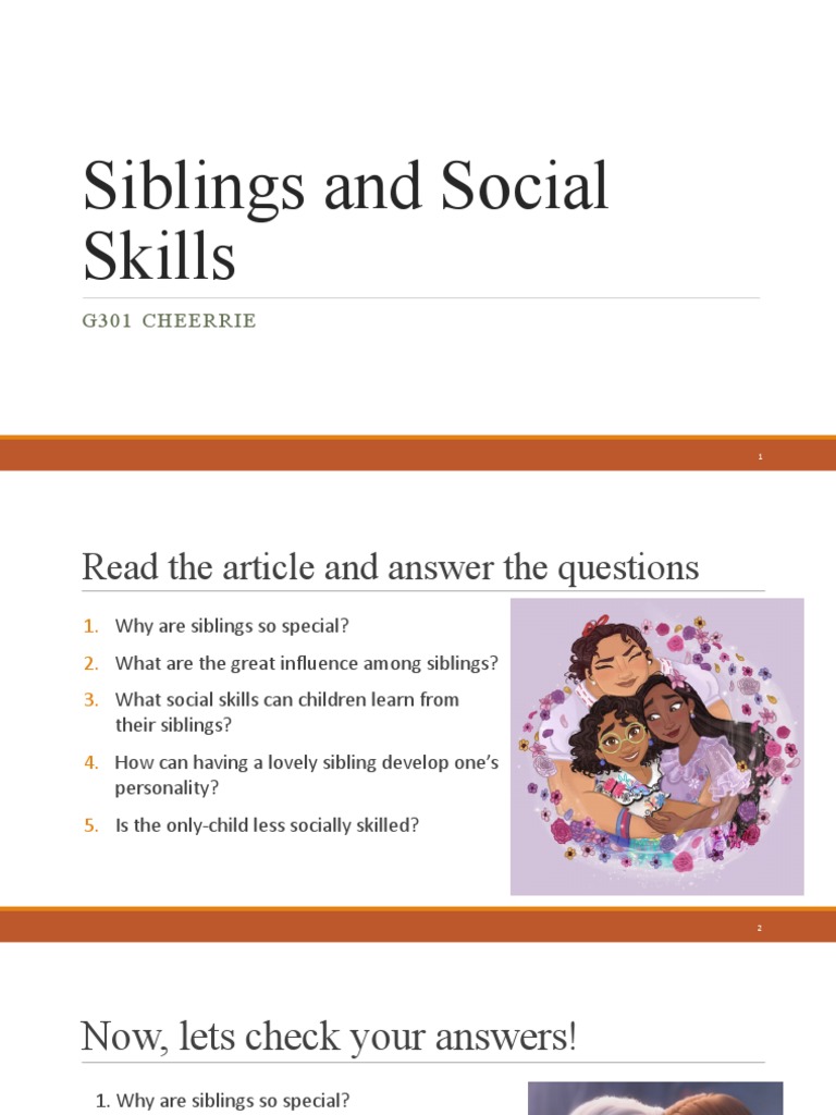 Siblings and Social Skills | PDF | Sibling | Psychology