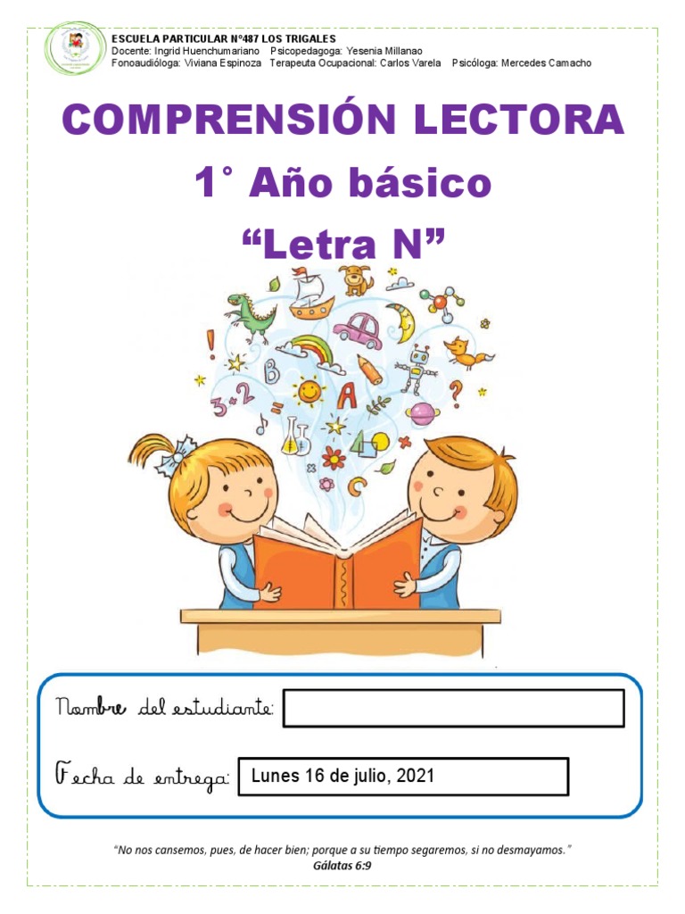Cuadernillo Didáctico: Letra N | PDF | Cognición | Aprendizaje