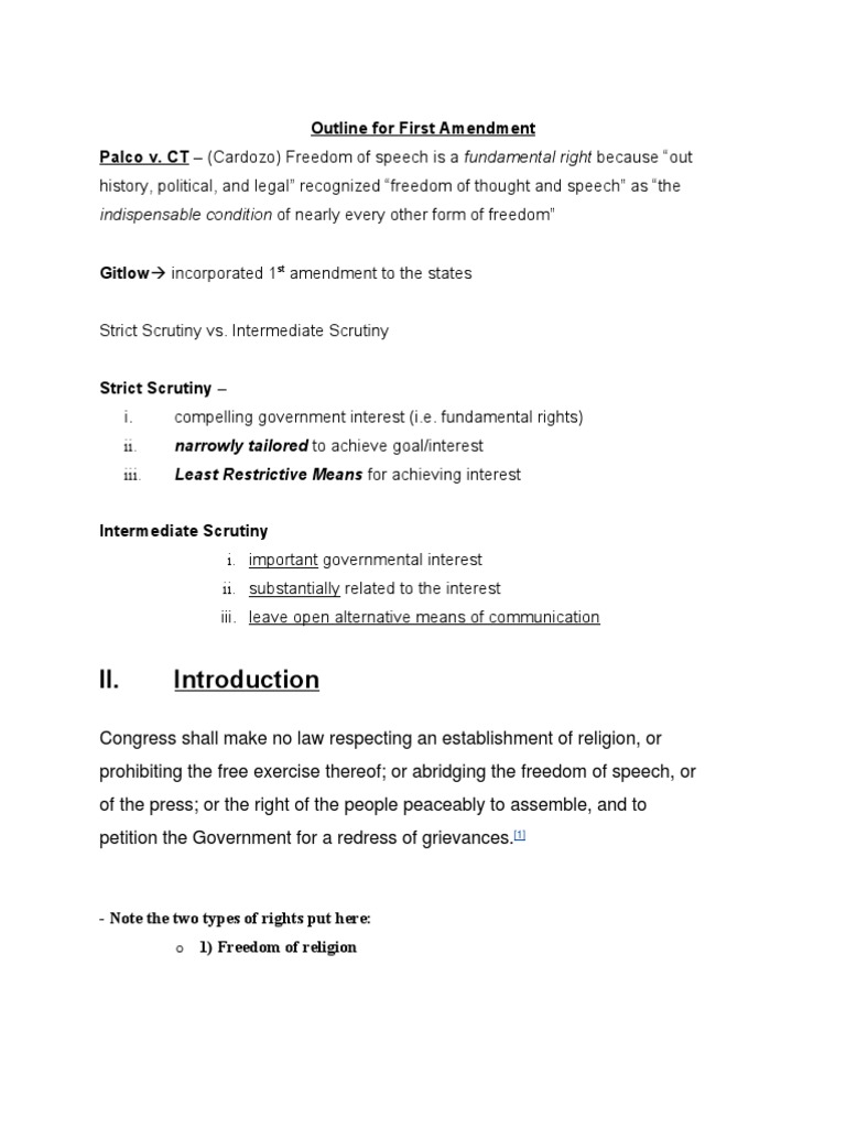 First Amendment: Key Concepts and Cases | PDF | Defamation | First ...