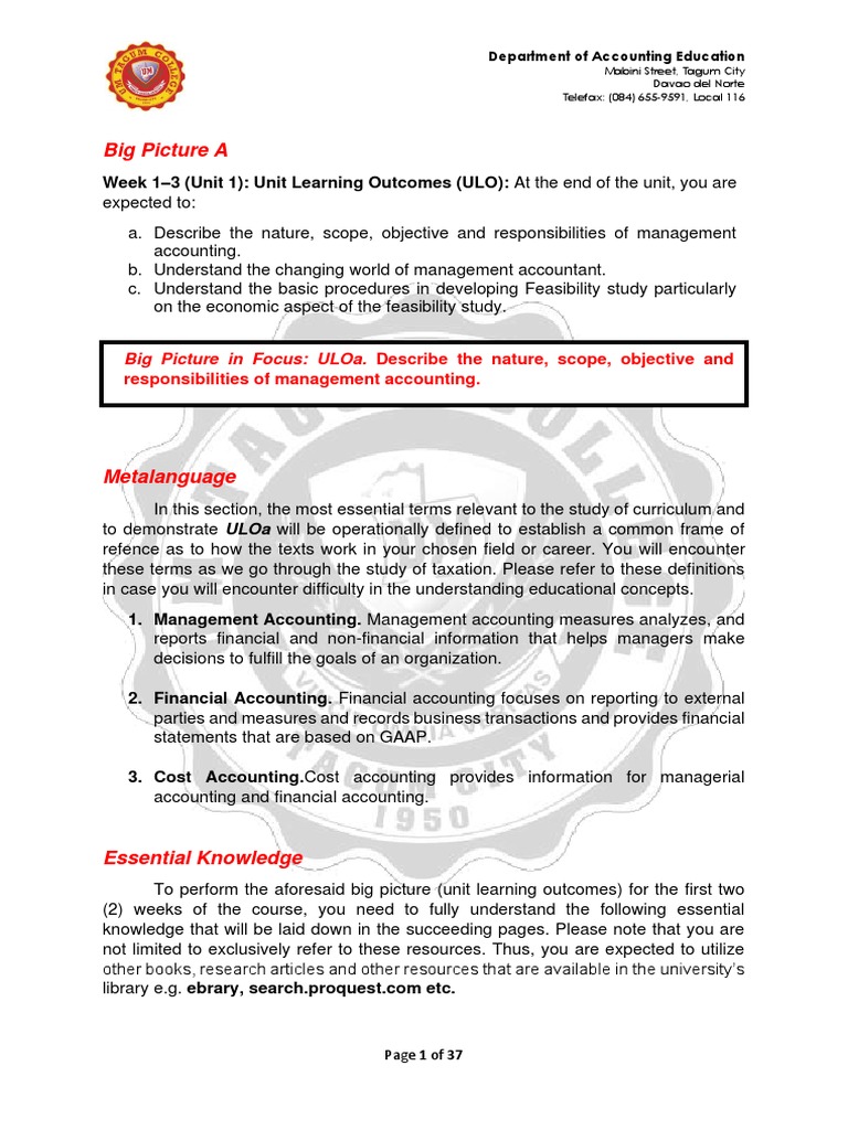 ACC 223 - SIM - Week 1 3 - ULOa ULOb and ULOc | PDF | Management Accounting | Accounting