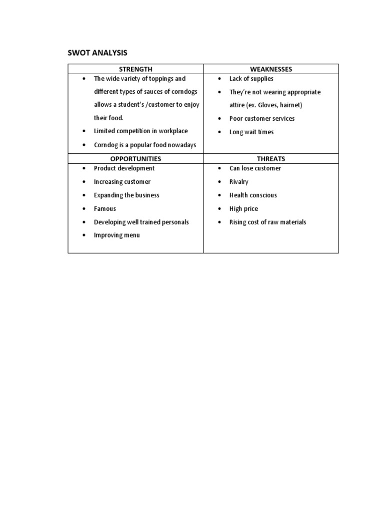 Swot Analysis | PDF