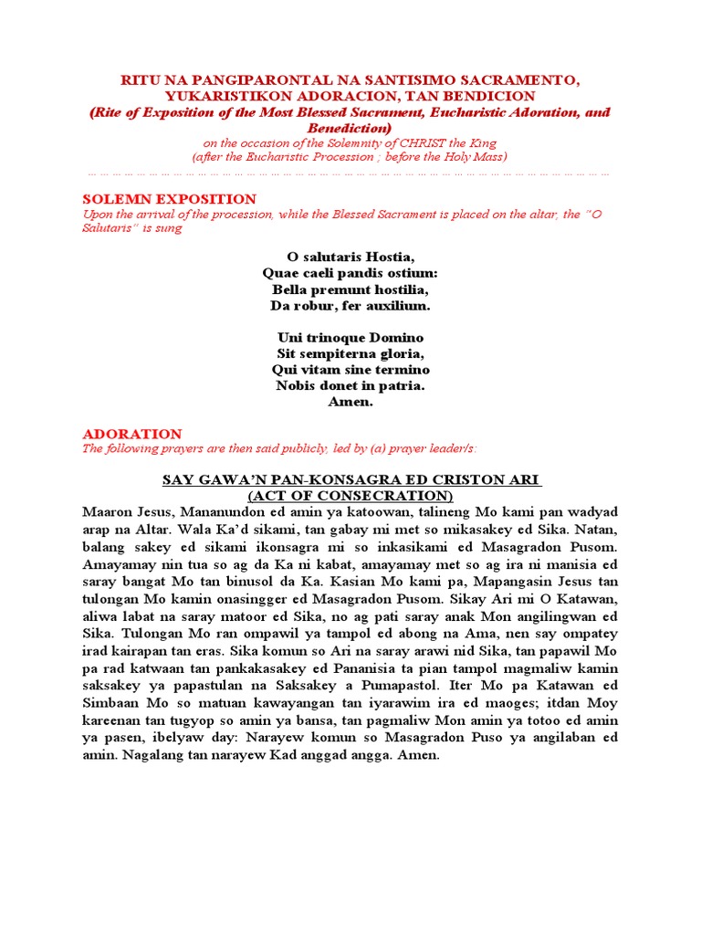 Eucharistic Adoration and Benediction Guide | PDF | Mass (Liturgy) | Worship