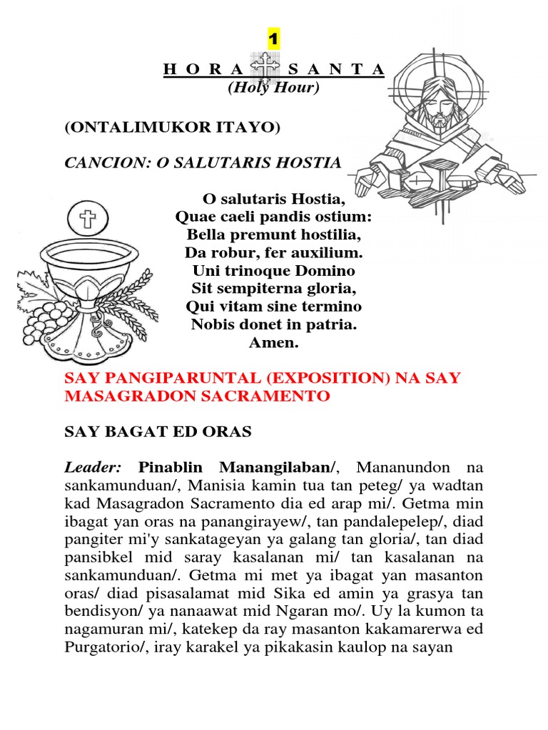 Hora Santa | PDF | Eucharist | Systematic Theology