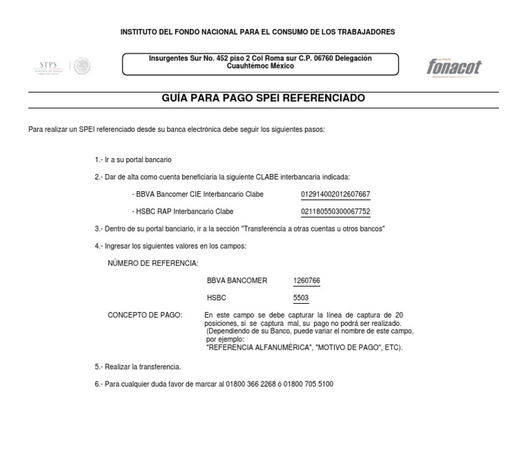 Guía Pago SPEI Referenciado Fácil | PDF