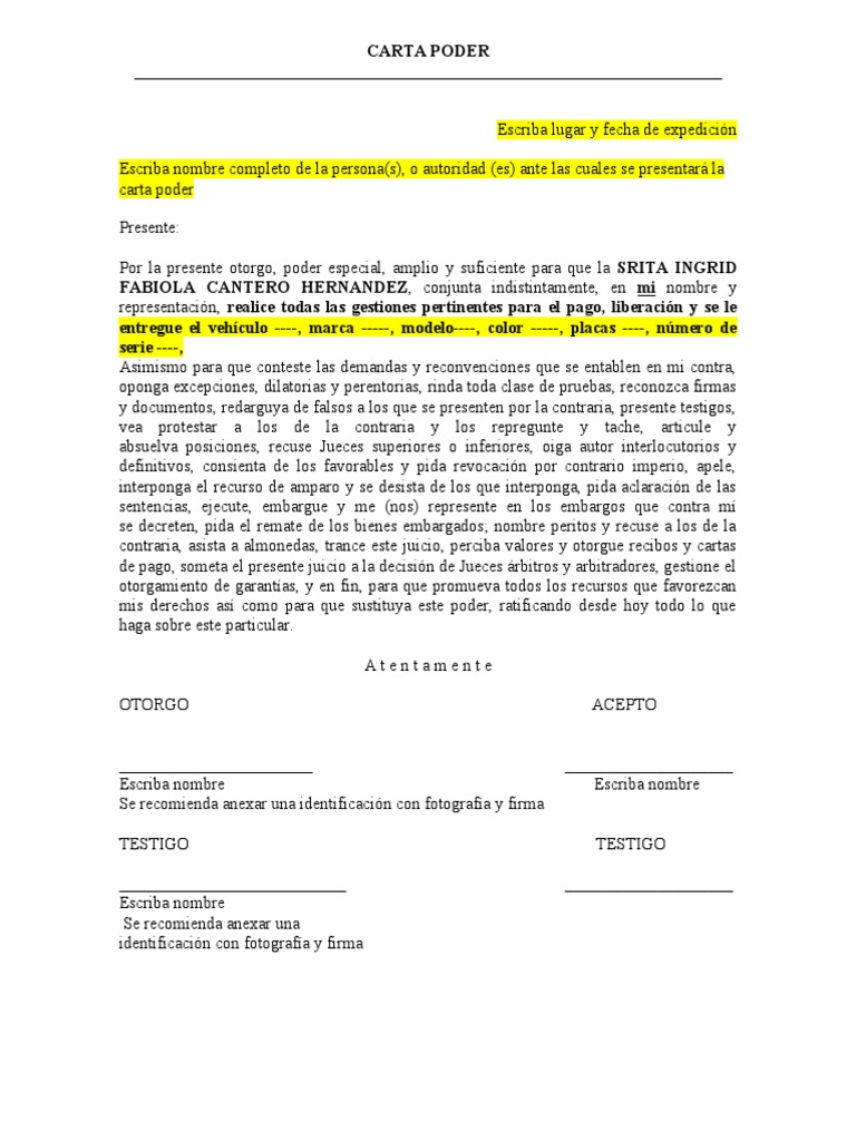 Carta Poder | PDF
