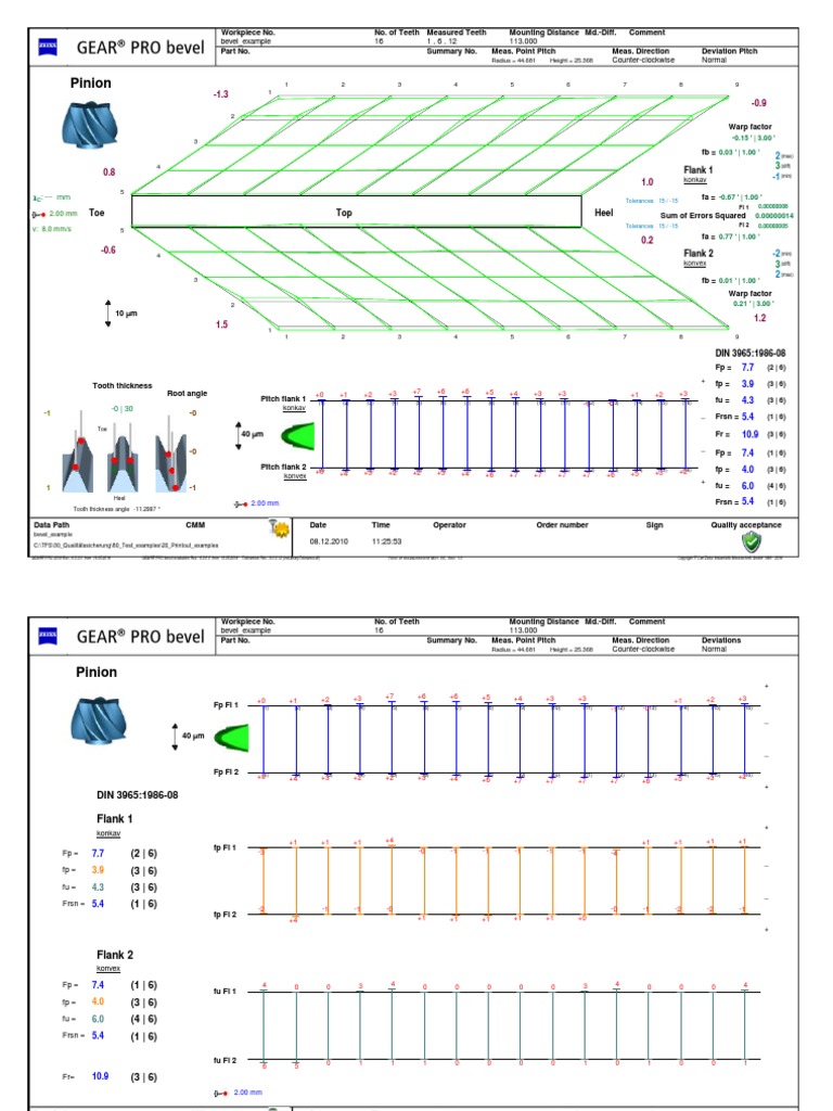 Messprotokoll Gear Pro Bevel | PDF | Kinematics | Mechanical Engineering