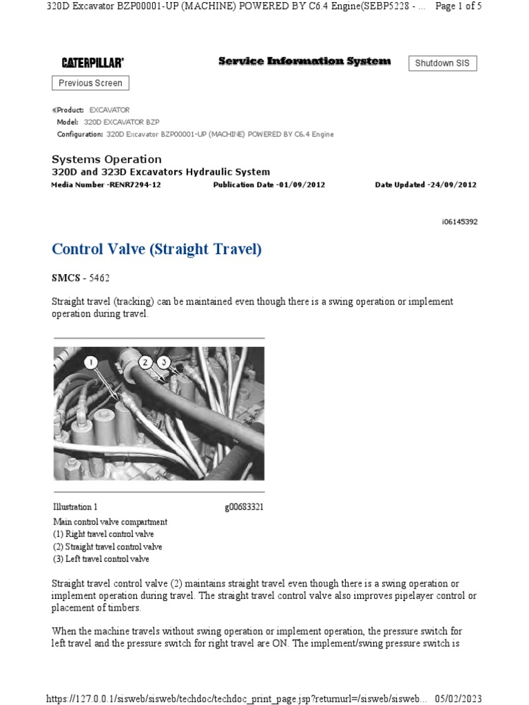 Control Valve Straight Travel | PDF | Pump | Valve