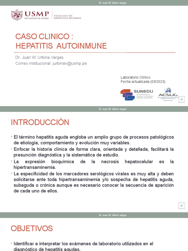 Semana 2 CC1 Hepatitis Autoinmune | PDF | Hepatitis | Transaminasa