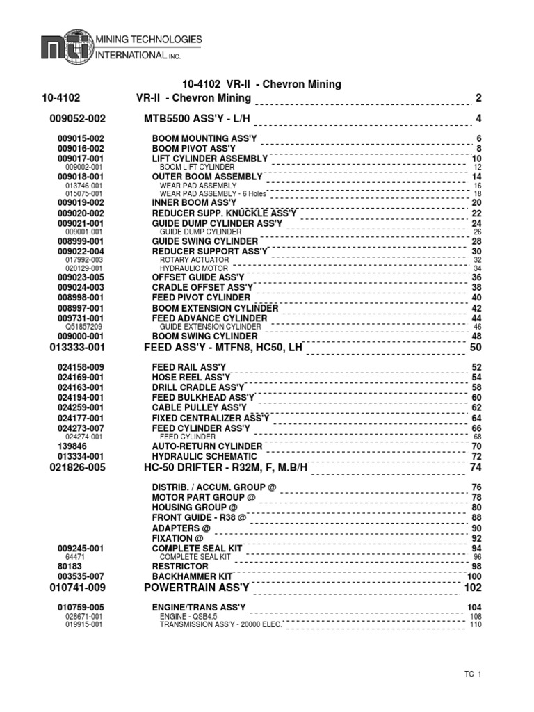 10-4102 VR-II - Chevron Mining 10-4102 2 VR-II - Chevron Mining 009052 ...