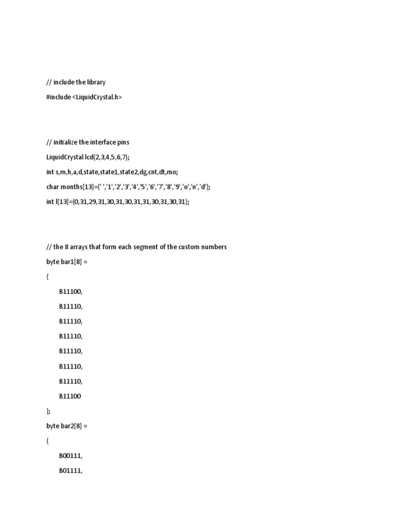 Relógio Arduino Programação C Pdf Ciência Da Computação 