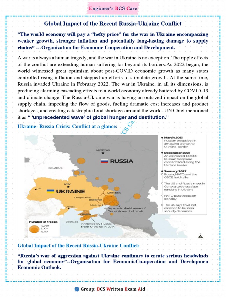 Global Impact of Russia-Ukraine Conflict PDF | PDF | Cost Of Living ...