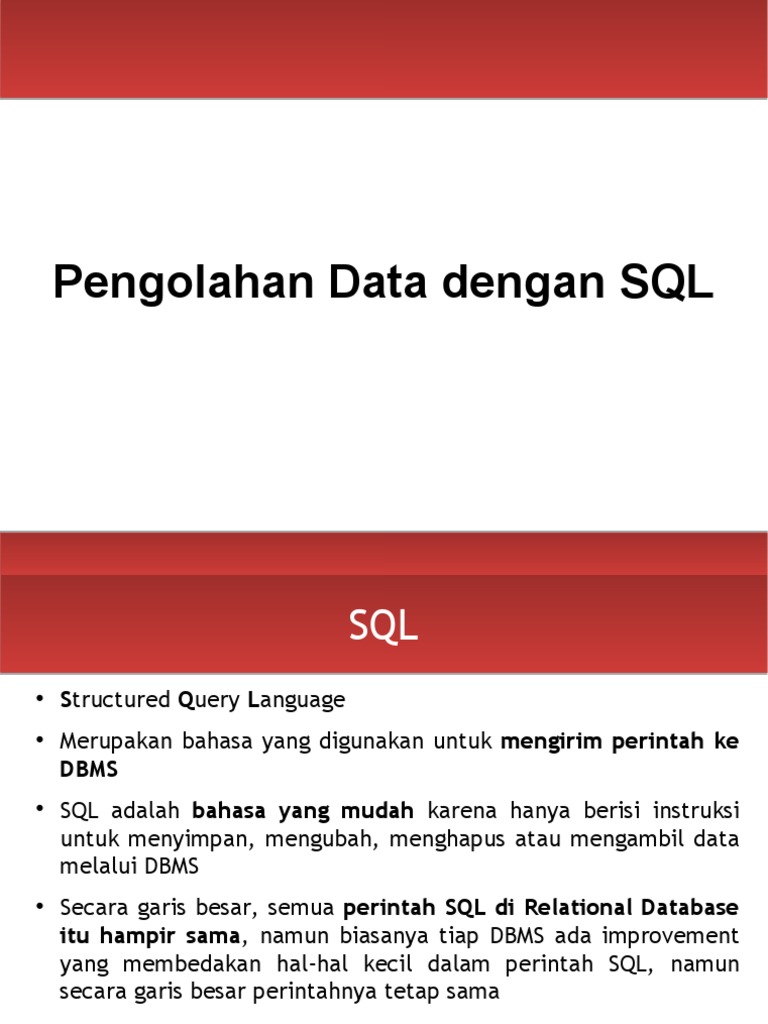 [JUDUL]: Pengantar SQL dan Konsep Dasar Database | PDF