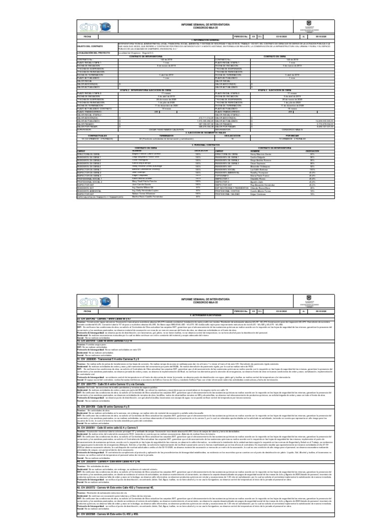 INF SEM N°69 - 03 Al 09 Octubre de 2020 | PDF | Agua | Ciencias fisicas