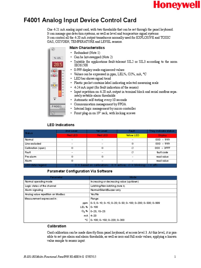 F4001 Analog Input Device Control Card - Pages 27 28 | PDF | Electrical ...