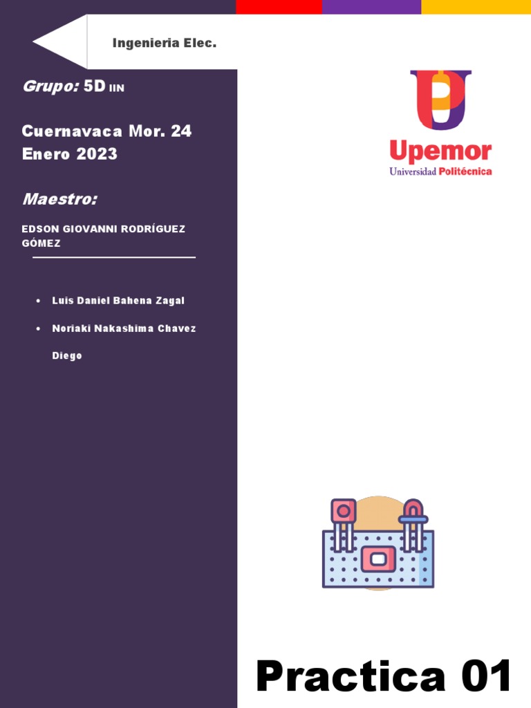 Practica 01 Bahena Zagal Luis Daniel | PDF | Corriente eléctrica | voltaje