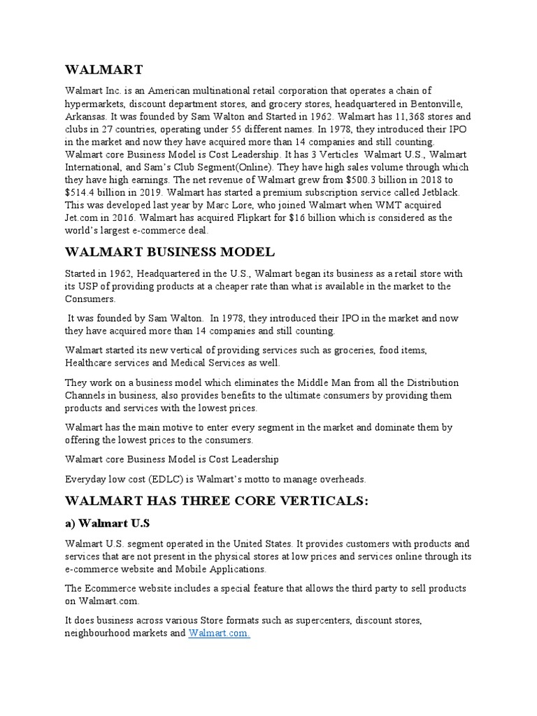 Walmart and Dell Report | PDF | Walmart | Dell