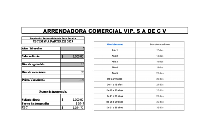 SBC IMSS 2023: Cálculo y Detalles | PDF | Finanzas y dinero