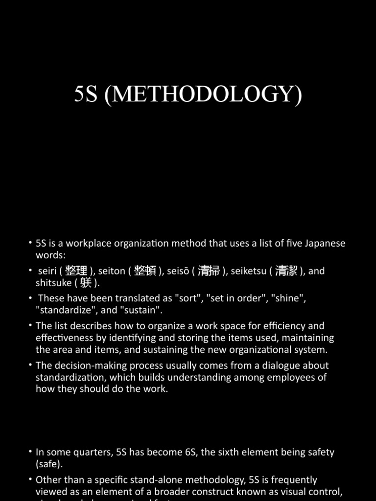 5S (Methodology) | PDF | Business