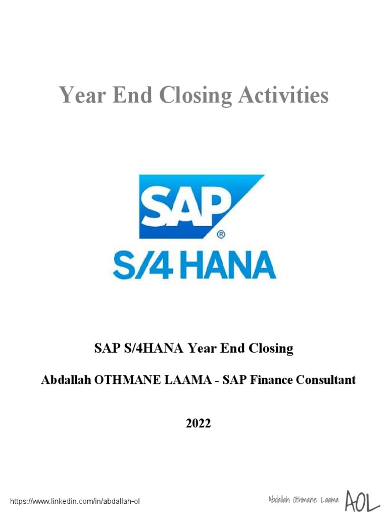 Year End Closing Activities PDF | PDF | Accounts Payable | Software