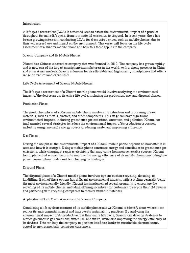 Environmental Life Cycle Project | PDF | Life Cycle Assessment | Recycling